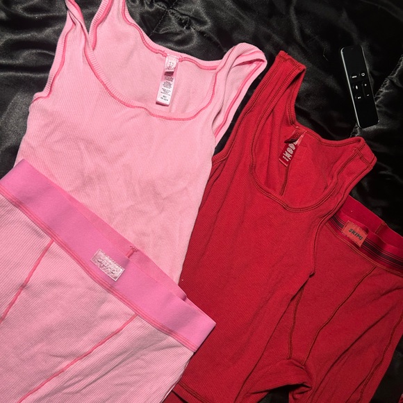 SKIMS | Other | Pink Skims Setred Skims Set | Poshmark